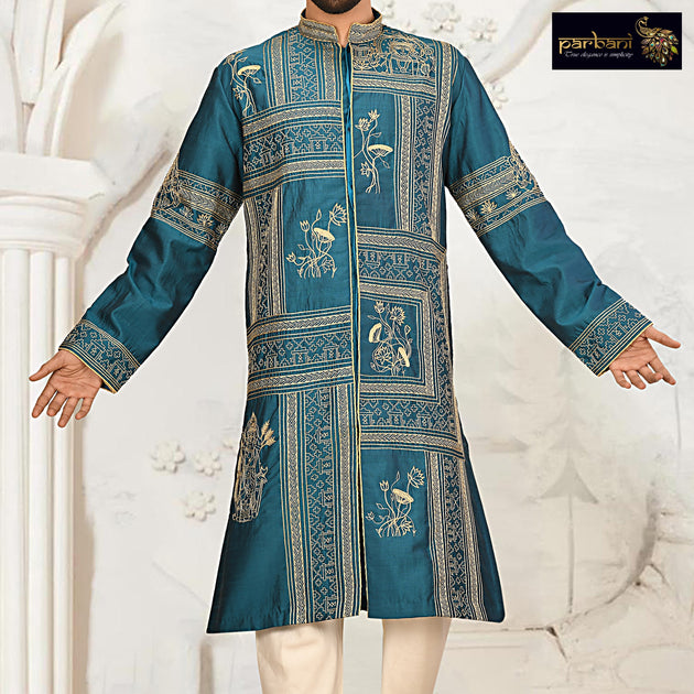 Unveiling Exquisite Bengal Heritage: Parbani Presents Aari Work Men's ...